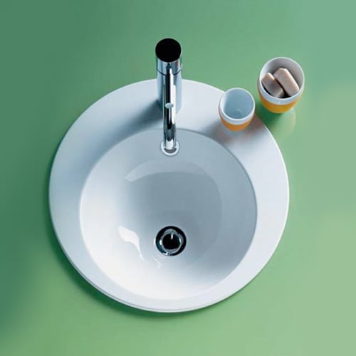 LAUFEN FORM Einbauwaschtisch mit antibakterieller Beschichtung, weiß ...