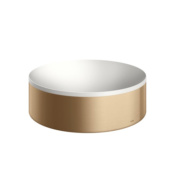 AXOR Suite Aufsatzwaschtisch weiß matt/bronze gebürstet - 42000140 ...