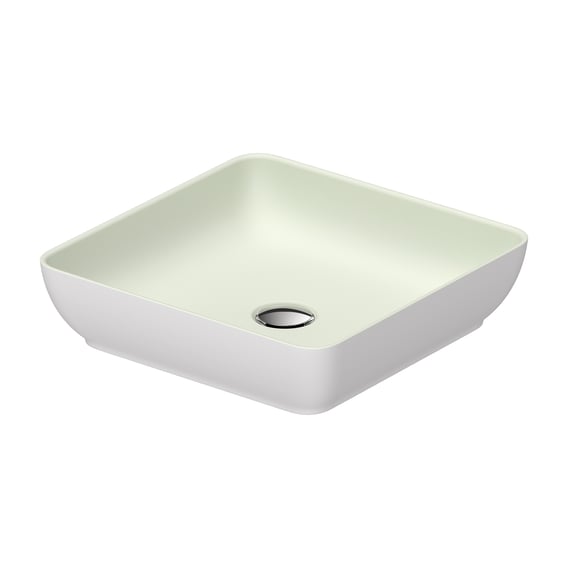 Duravit Sivida Aufsatzwaschtisch weiß seidenmatt/blassgrün matt ...