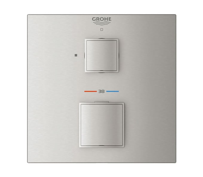 Grohe Grohtherm Cube Unterputz-Duscharmatur mit Thermostat supersteel ...