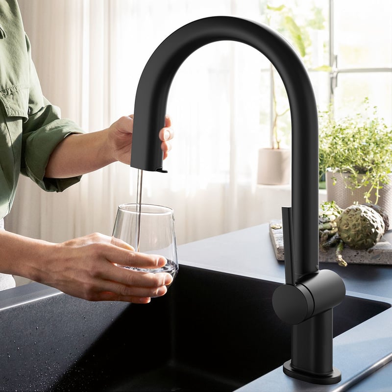 hansgrohe Aqittura M91 Küchenarmatur, mit Filtersystem, ausziehbar ...