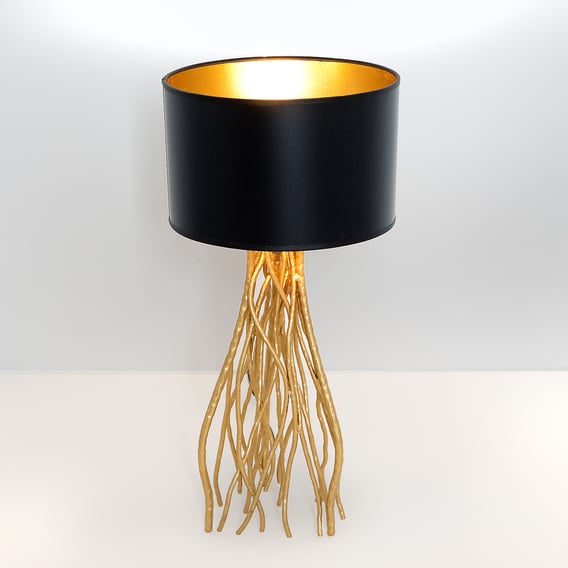 Tischleuchte Schwarz Gold