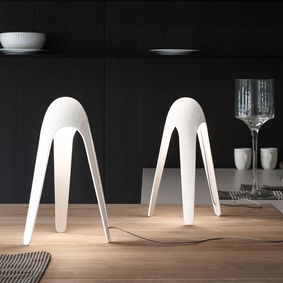 martinelli luce Cyborg LED Tischleuchte weiß - 825/BI - Emero.de