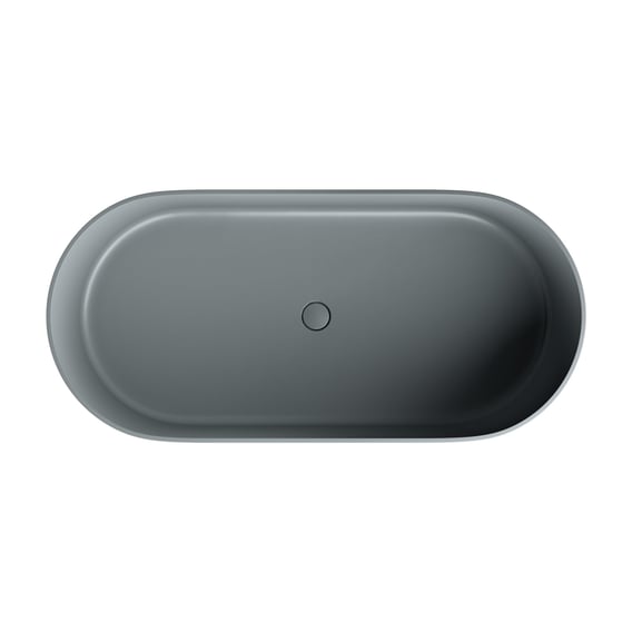 OMNIRES OVO freistehende Badewanne, oval ash grey matt - OVOWWAG - Emero.de