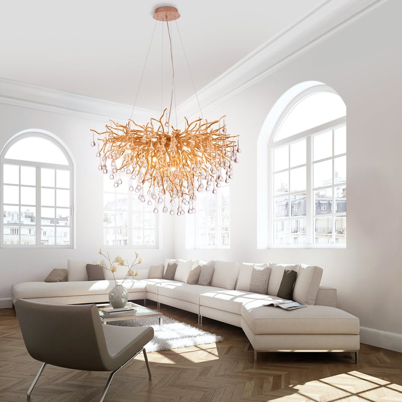 Paul Neuhaus Icicle Pendelleuchte, G9 dimmbar, messing - 2192-11 - Emero.de