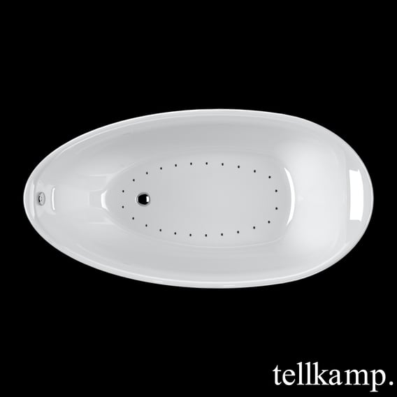 Tellkamp Neon Freistehende Oval-Whirlwanne weiß glanz, Schürze weiß ...