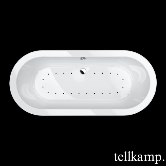 Tellkamp Solitär Freistehende Oval-Whirlwanne weiß glanz, Schürze weiß ...