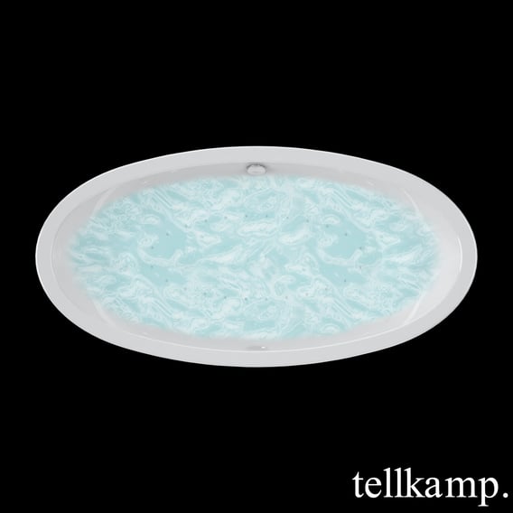 Tellkamp Space Freistehende Oval-Whirlwanne weiß glanz, Schürze weiß ...