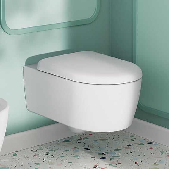 Villeroy & Boch Skyla Toilette wandhängend mit TwistFlush mit WC-Sitz ...