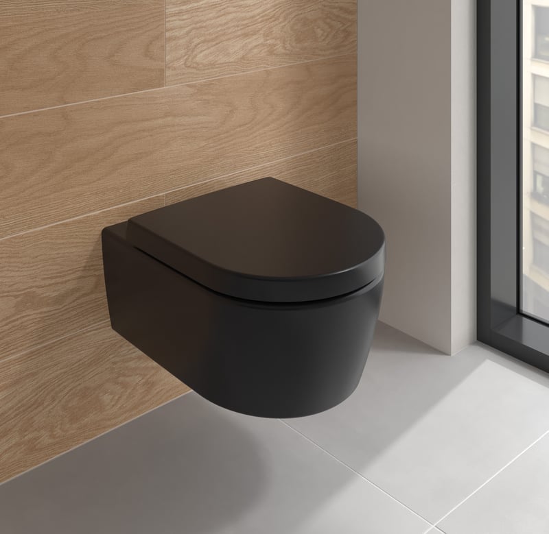 Wc Sitz Schwarz Matt