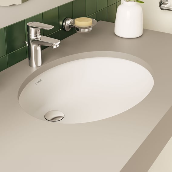 VitrA S20 Unterbauwaschtisch mit VitrAhygiene, weiß - 6069B003-0012 ...