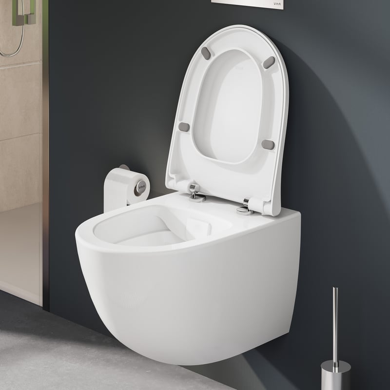 VitrA Sento WC-Sitz mit Absenkautomatik & abnehmbar, weiß - 130-003R419 ...