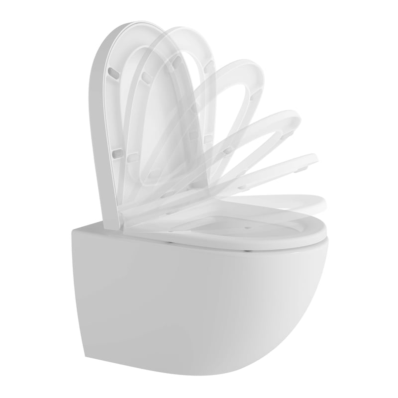 VitrA Sento WC-Sitz mit Absenkautomatik & abnehmbar, weiß - 86-003R409 ...